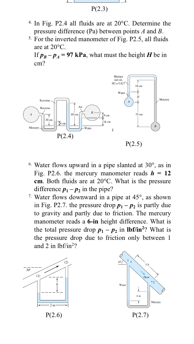 Solved In Fig P2 4 All Fluids Are At 20degreeC Determine Chegg solved-in-fig-p2-4-all-fluids-are-at-20degreec-determine-chegg