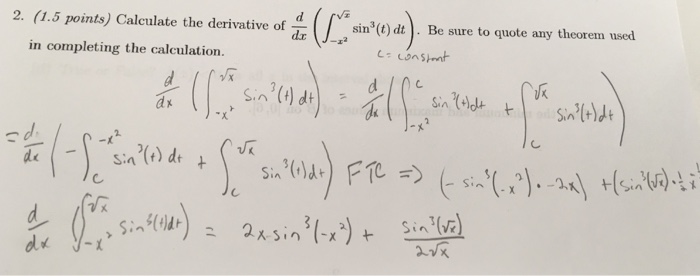 Solved Calculate the derivative of d/dx | Chegg.com