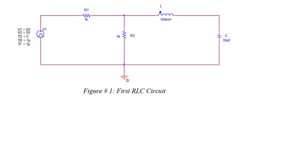 Solved For the first RLC circuit as shown in figure 1, | Chegg.com