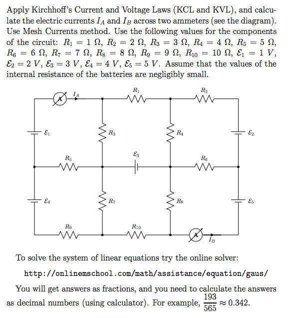 Solved Apply Kirchhoff's Current and Voltage Laws (KCL and | Chegg.com