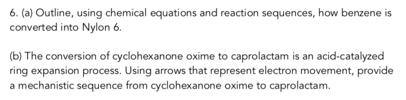Solved 6. (a) Outline, using chemical equations and reaction | Chegg.com