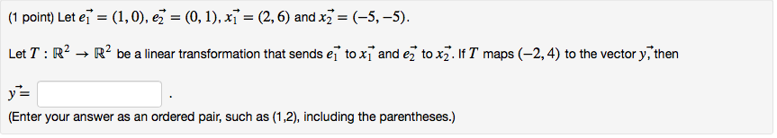 Solved Let e_1 = (1, 0), e_2 = (0, 1), x_1 = (2, 6) and = | Chegg.com Solved Let e_1 = (1, 0), e_2 = (0, 1), x_1 = (2, 6) and = | Chegg.com