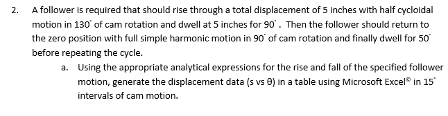 A follower is required that should rise through a | Chegg.com