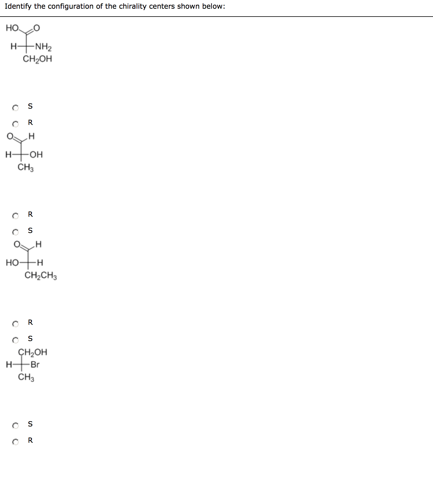 Solved Identify the configuration of the chirality centers | Chegg.com
