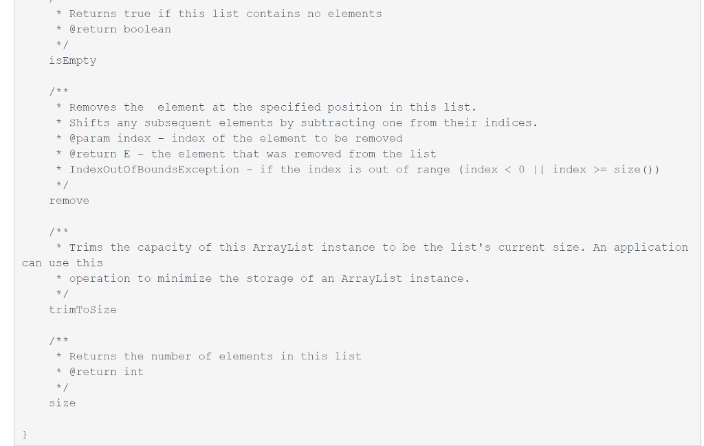 Instructions for MyArrayList Hopefully you were able | Chegg.com