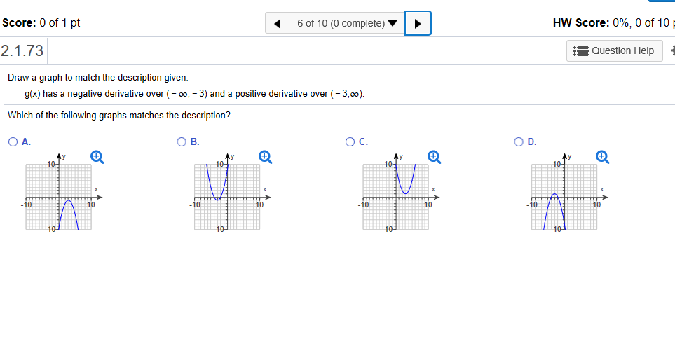 Solved Score: 0 of 1 pt 6 of 10 (0 complete) | HW Score: | Chegg.com