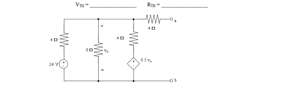 Solved Find the Thevenin Equivalent of the Circuit Below: | Chegg.com