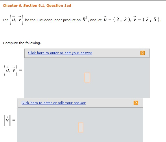 Solved Let be the Euclidean inner product on R2, and let = | Chegg.com