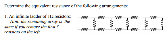 Solved Determine the equivalent resistance of the following | Chegg.com
