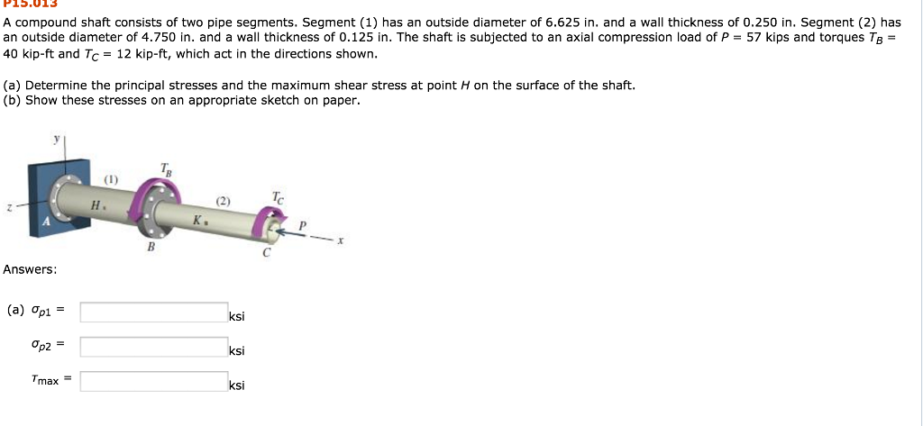Solved A compound shaft consists of two pipe segments. | Chegg.com
