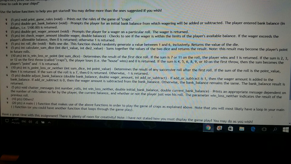 Solved At the conclusion of this programming assignment, | Chegg.com