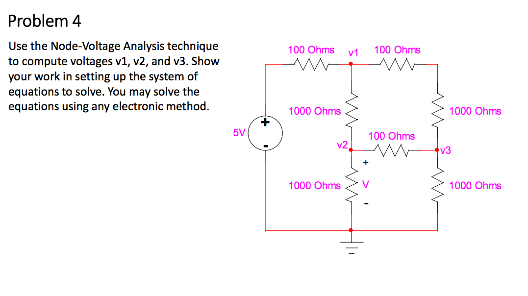 Solved Use the Node-Voltage Analysis technique to compute | Chegg.com
