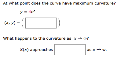 Solved At what point does the curve have maximum curvature? | Chegg.com