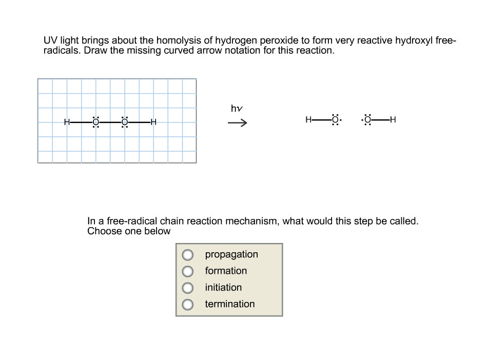 Solved UV light brings about the homolysis of hydrogen | Chegg.com