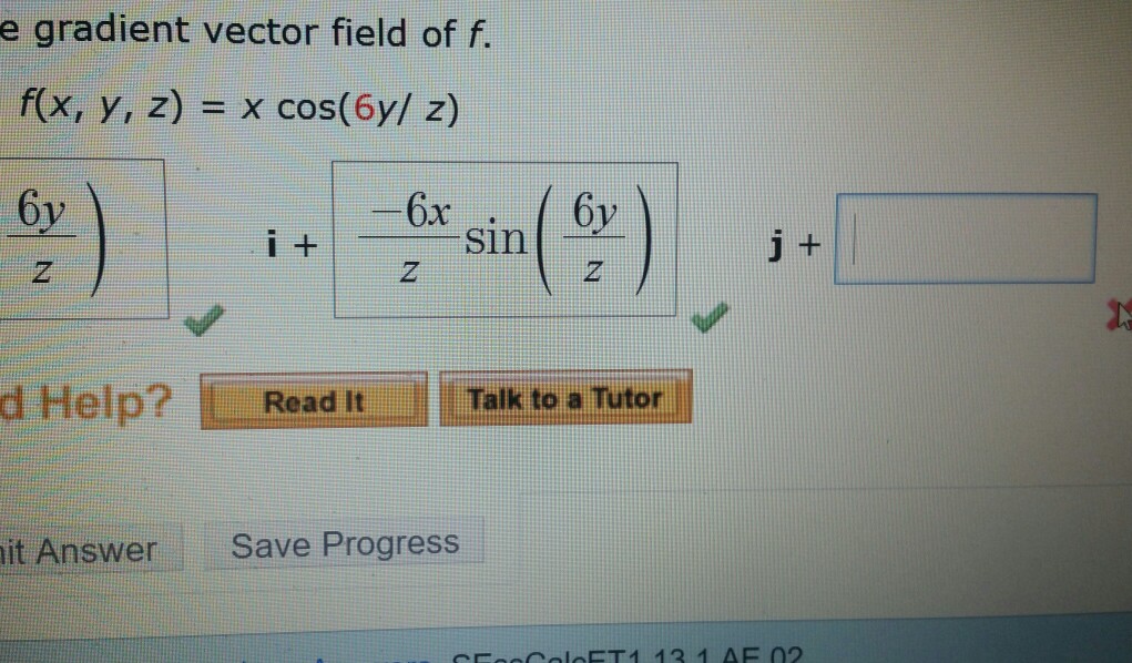 Solved Gradient vector field of f. f(x, y, z) = x | Chegg.com