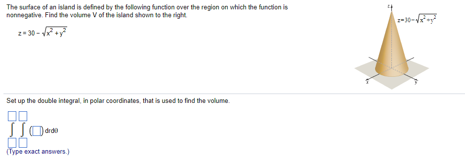 Solved The surface of an island is defined by the following | Chegg.com
