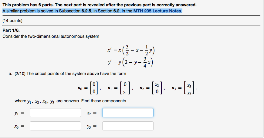 Solved Consider the two-dimensional autonomous system x'= | Chegg.com