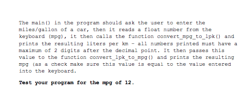 Solved Functions 7. Write a program that contains two | Chegg.com