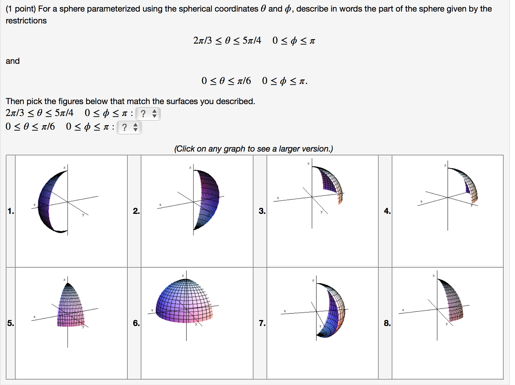 Solved (1 point For a sphere parameterized using the | Chegg.com