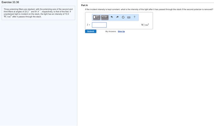 Solved Three polarizing filters are stacked, with the | Chegg.com