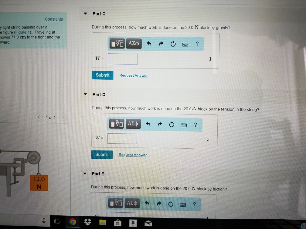 Solved Exercise 6.7 Constants Part A Two blocks are | Chegg.com