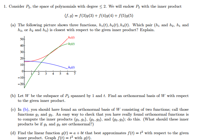Consider P_2, the space of polynomials with degree | Chegg.com