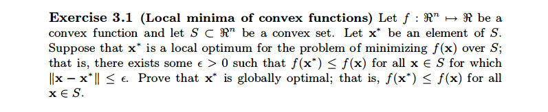 Solved (Local minima of convex functions) Let f : r^n r? be | Chegg.com