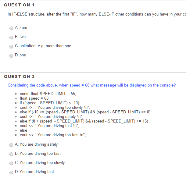 Solved In IF-ELSE structure, after the first "IF", how many | Chegg.com