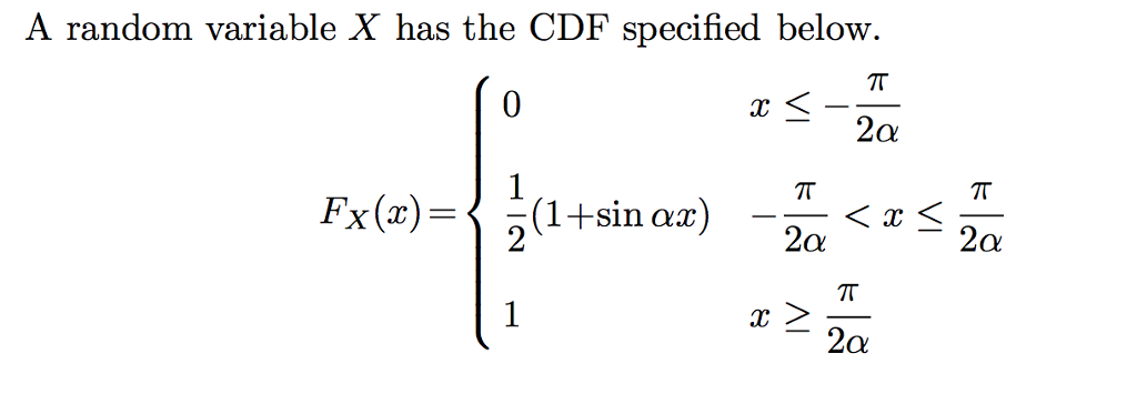 Solved A random variable X has the CDF specified below. 2a | Chegg.com