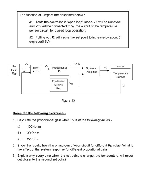 Experiment 2 Close loop proportional control | Chegg.com