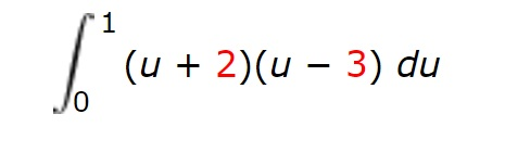 Solved Evaluate the Integral integral_0^1 (u + 2)(u - 3) du | Chegg.com