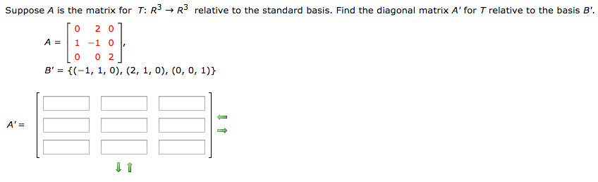 Solved Suppose A is the matrix for T: R^3 rightarrow R^3 | Chegg.com
