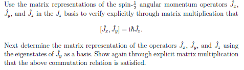 Solved Use the matrix representations of the spin- angular | Chegg.com