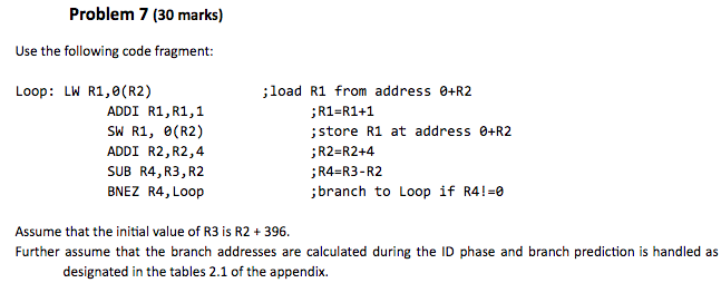 Problem 7 30 Marks Use The Following Code Fragment 0995