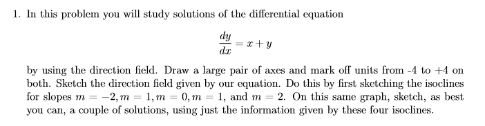 Solved In this problem you will study solutions of the | Chegg.com