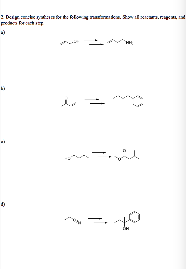 Solved Design concise syntheses for the following | Chegg.com