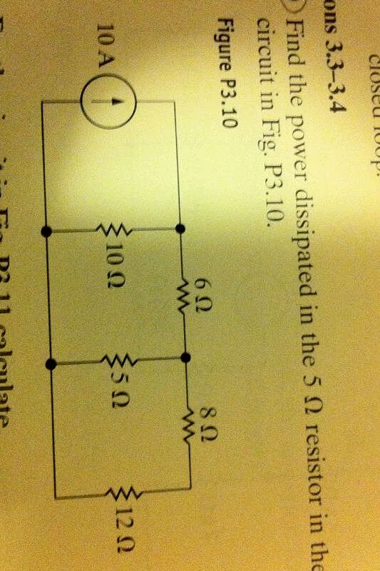 Solved Find the power dissipated in the 5 Ohm resistor in | Chegg.com