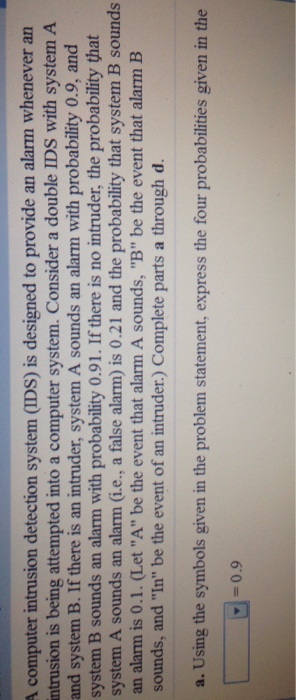 Solved A computer intrusion detection system (IDS) is | Chegg.com