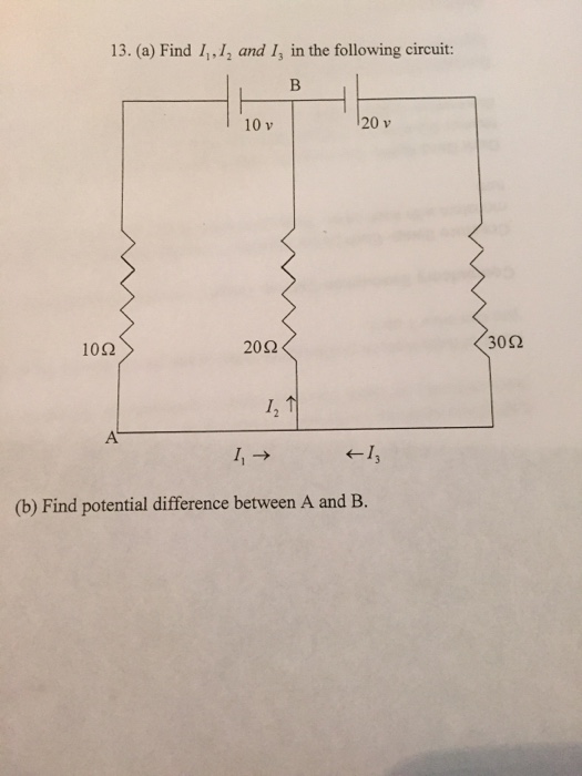 Solved Find I1, I2, and I3 in the following circuit. Find | Chegg.com Solved Find I1, I2, and I3 in the following circuit. Find | Chegg.com