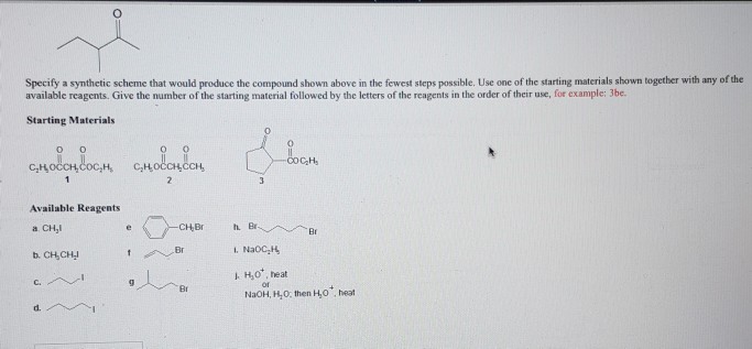 Solved Specify a synthetic scheme that would produce the | Chegg.com