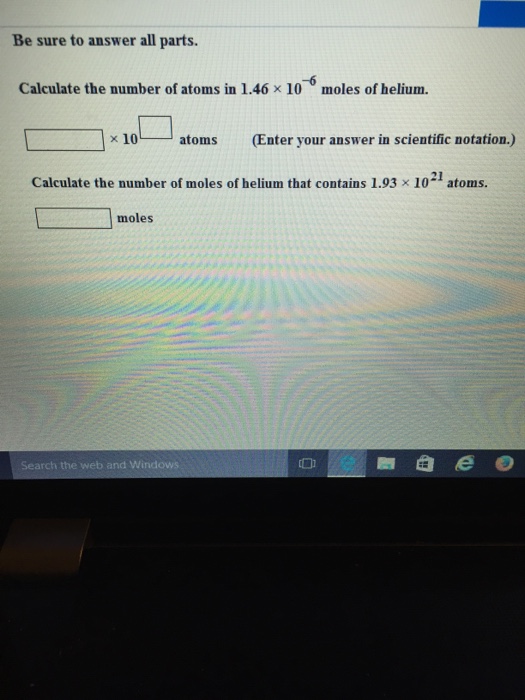 Solved Be sure to answer all parts. Calculate the number of | Chegg.com