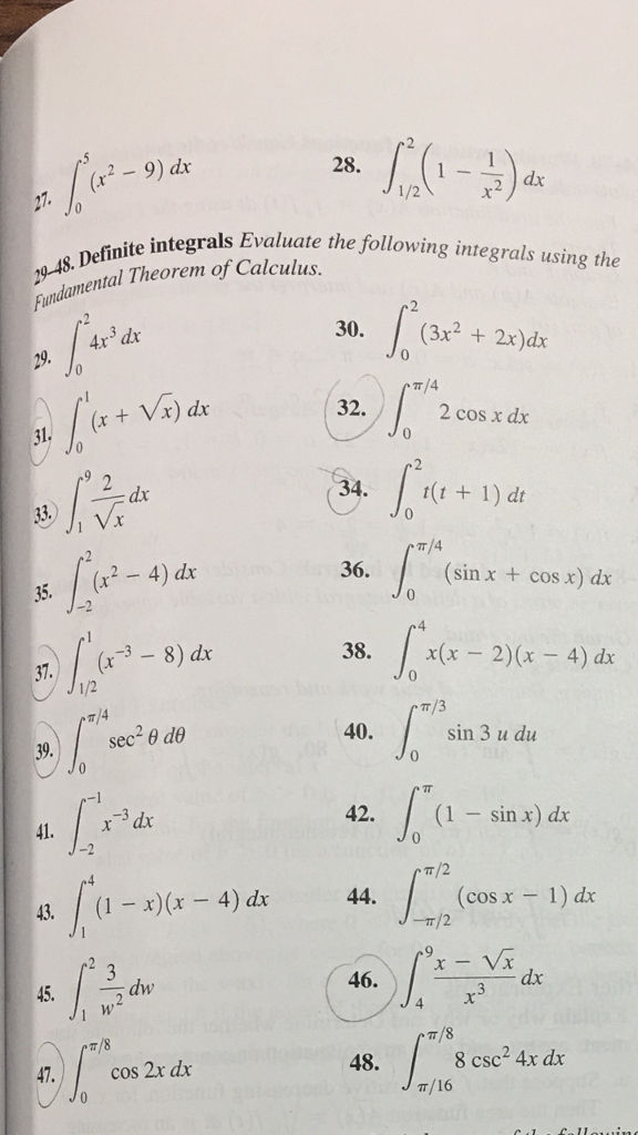 Solved integral^5_0 (x^2 - 9) dx integral^2_1/2 (1 - 1/x^2) | Chegg.com
