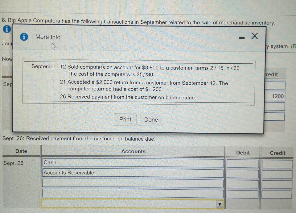 Solved 8. Big Apple Computers has the following transactions | Chegg.com