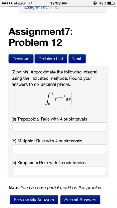 Solved Approximate the following integral using the | Chegg.com