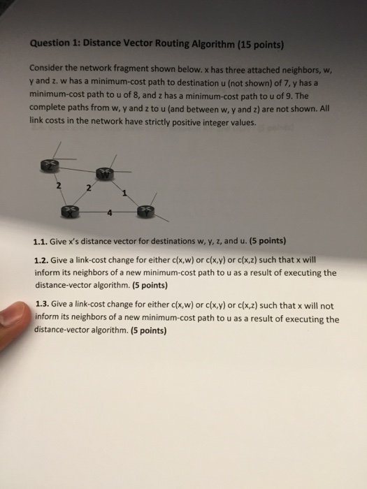 Solved Consider the network fragment shown below, times has | Chegg.com