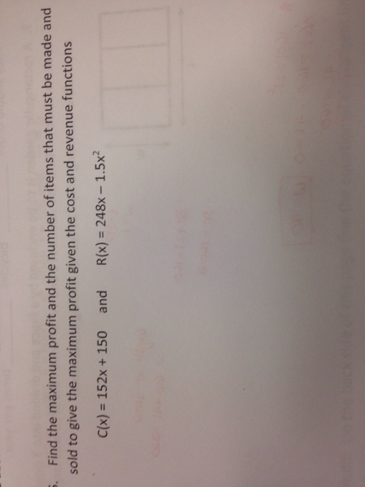 Solved Find the maximum profit and the number of items that | Chegg.com