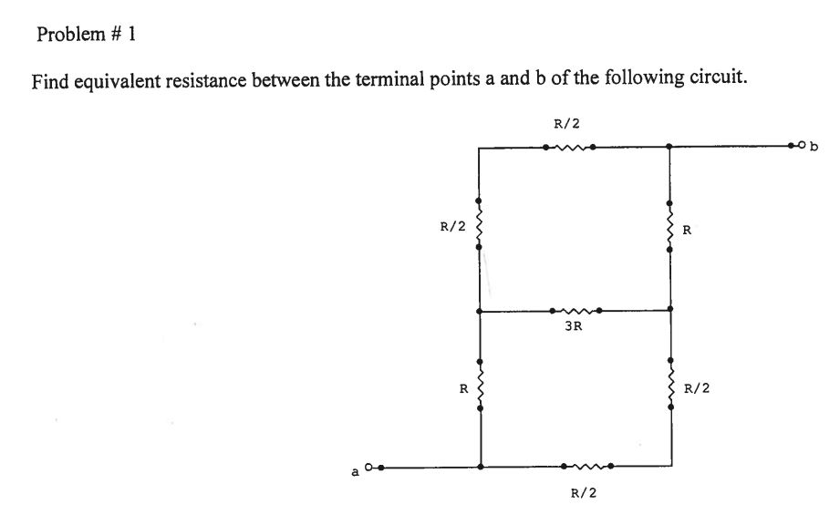 Solved Find equivalent resistance between the terminal | Chegg.com