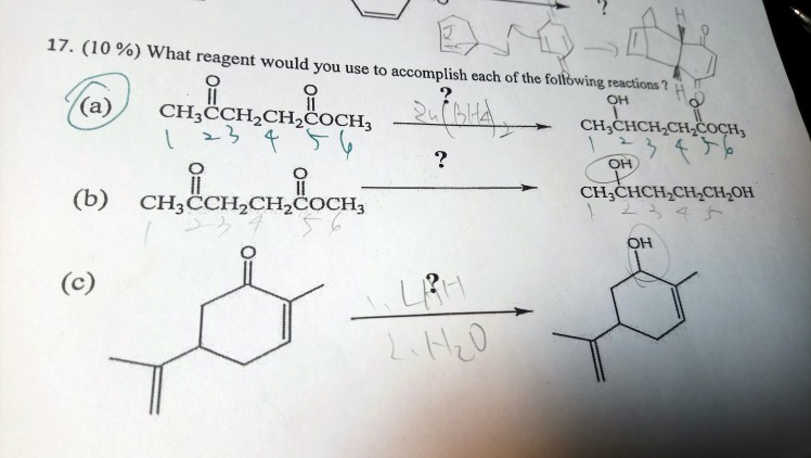 Solved at reagent would you use to accomplish each of the | Chegg.com