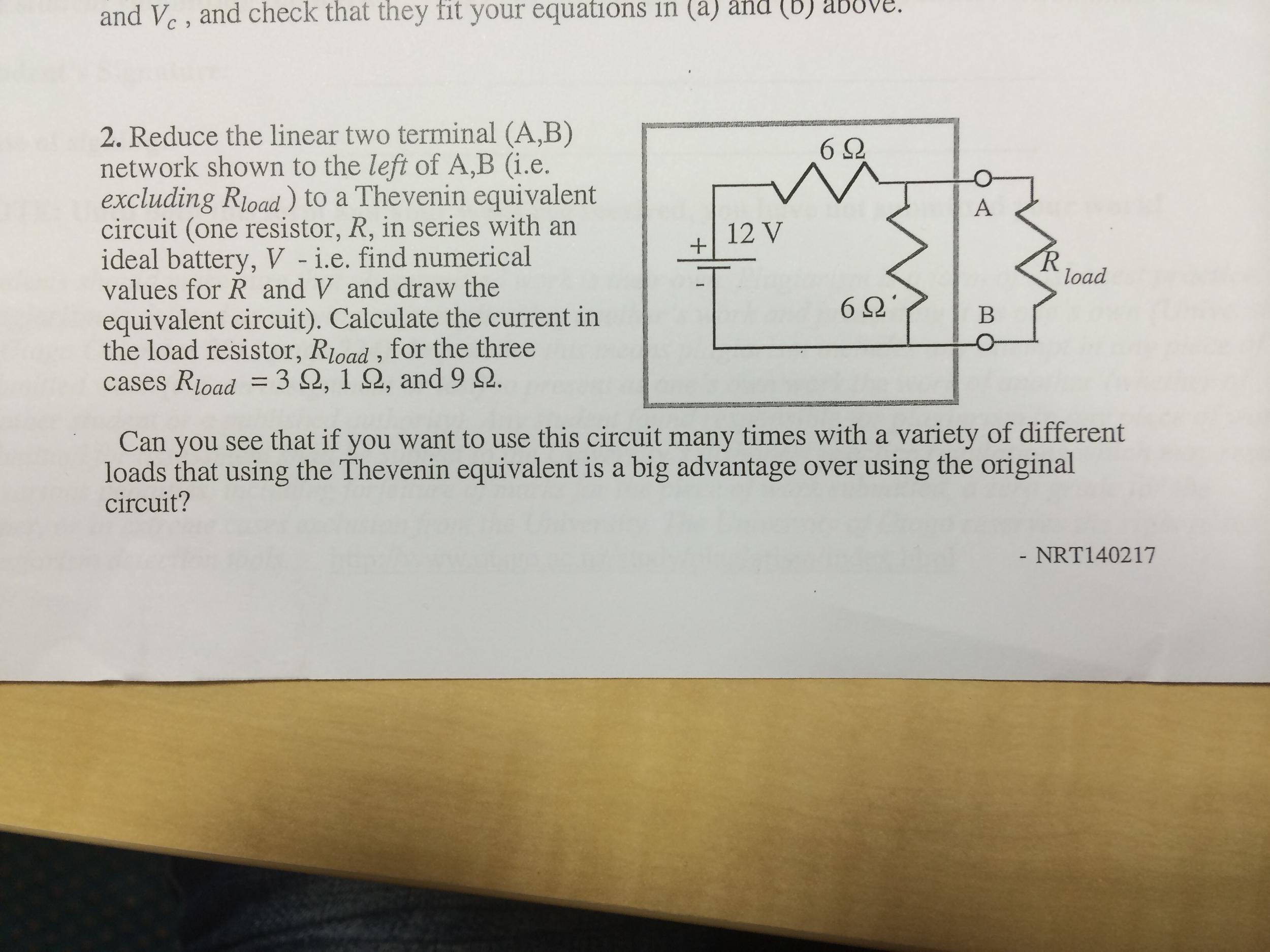 Solved Reduce the linear two terminal (A,B) network shown to | Chegg.com