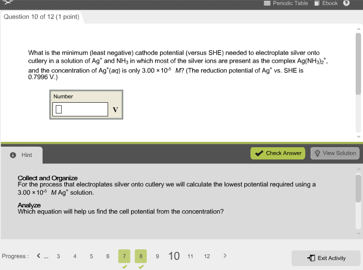 Solved What is the minimum (least negative) cathode | Chegg.com